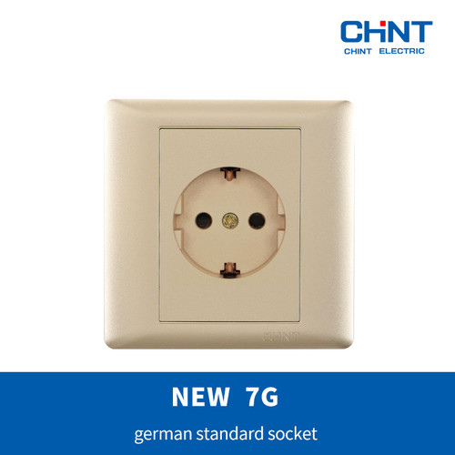 CHINT NEW7G-Champagne/Emas German standard socket 16A 250V/soket ...