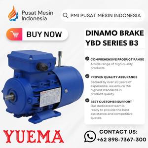 YUEMA YBD 4P 0.37KW Brake Motor | Dynamo Motor Listrik 380V