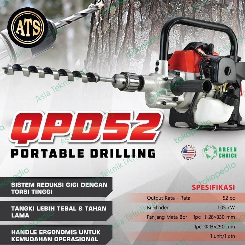 Jual QDP52 MESIN ENGINE PORTABLE BOR DRILLING JINJING POHON SAWIT 13 mm ...