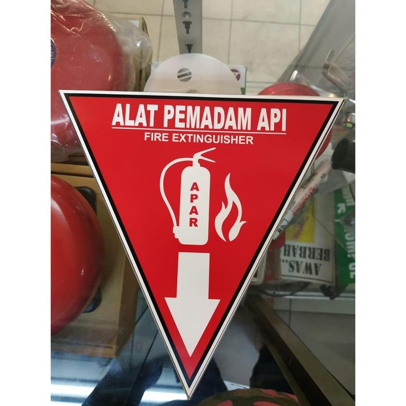 Jual stiker apar / sticker segitiga alat pemadam / sign tanda apar ...