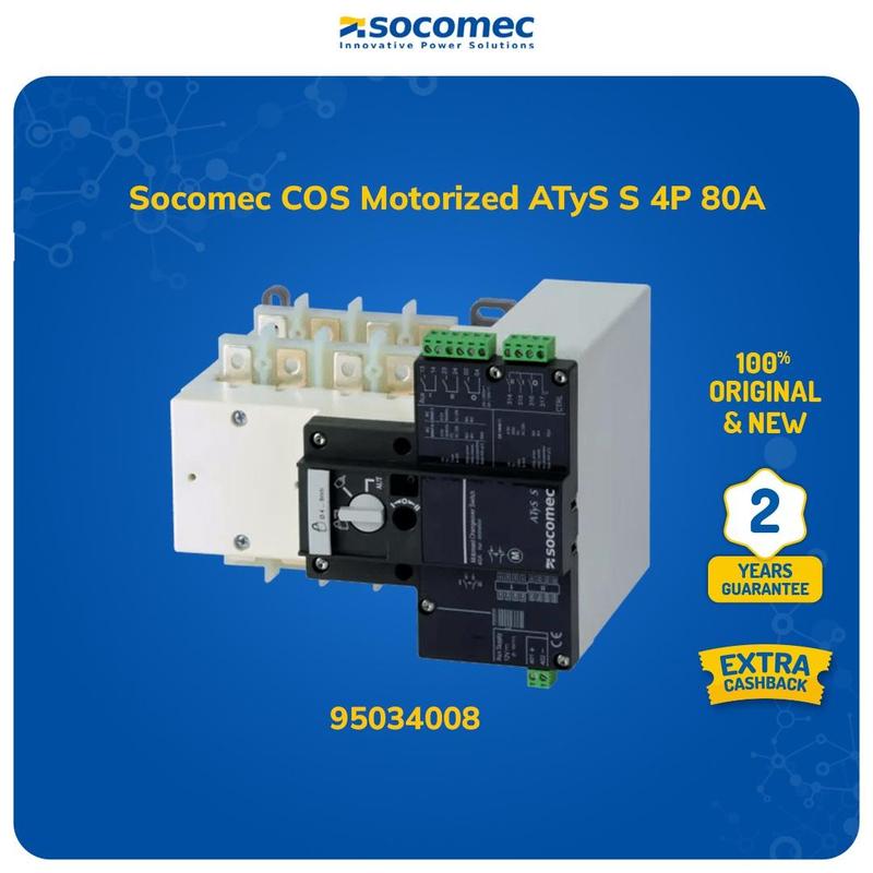 Jual SOCOMEC COS Change Over Switch Motorized ATyS S 4P 80A 4 Phase 80 ...