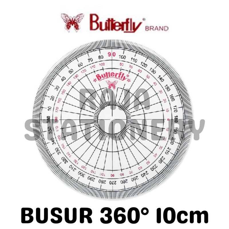 Jual Butterfly Protractor 360° / Penggaris Busur Derajat 360° 10cm ...
