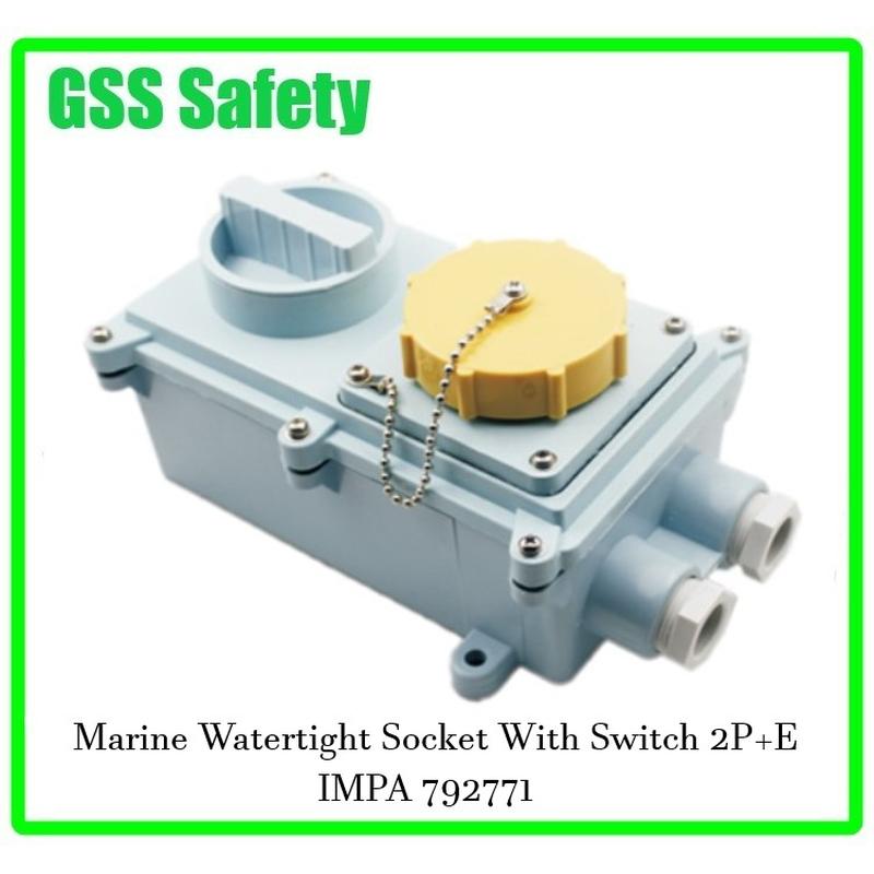 Jual Marine Watertight Socket with Switch 2P+E 100-130V 16A IMPA 792771 ...