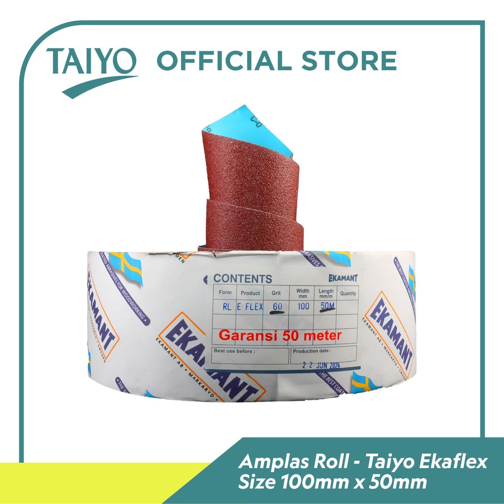 Jual Ekamant Ekaflex Amplas Roll Kain #60-320 50 Meter Official Resmi