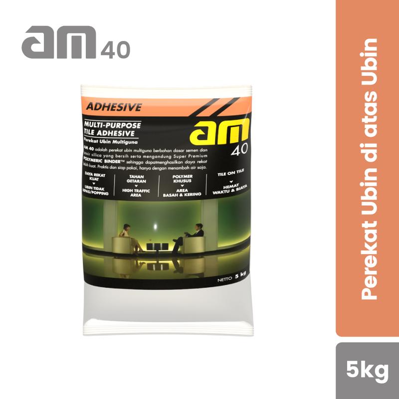 Jual AM 40 - PEREKAT KERAMIK DI ATAS KERAMIK warna WHITE kemasan 5kg ...