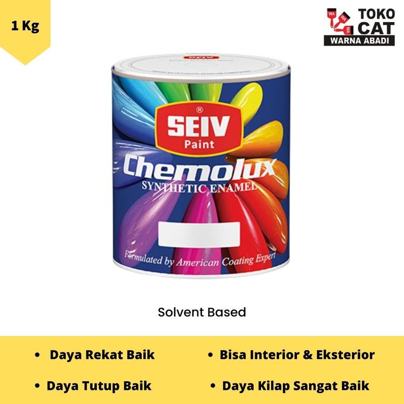 Jual CAT KAYU BESI SEIV CHEMOLUX HITAM 880 1 KG Official Resmi