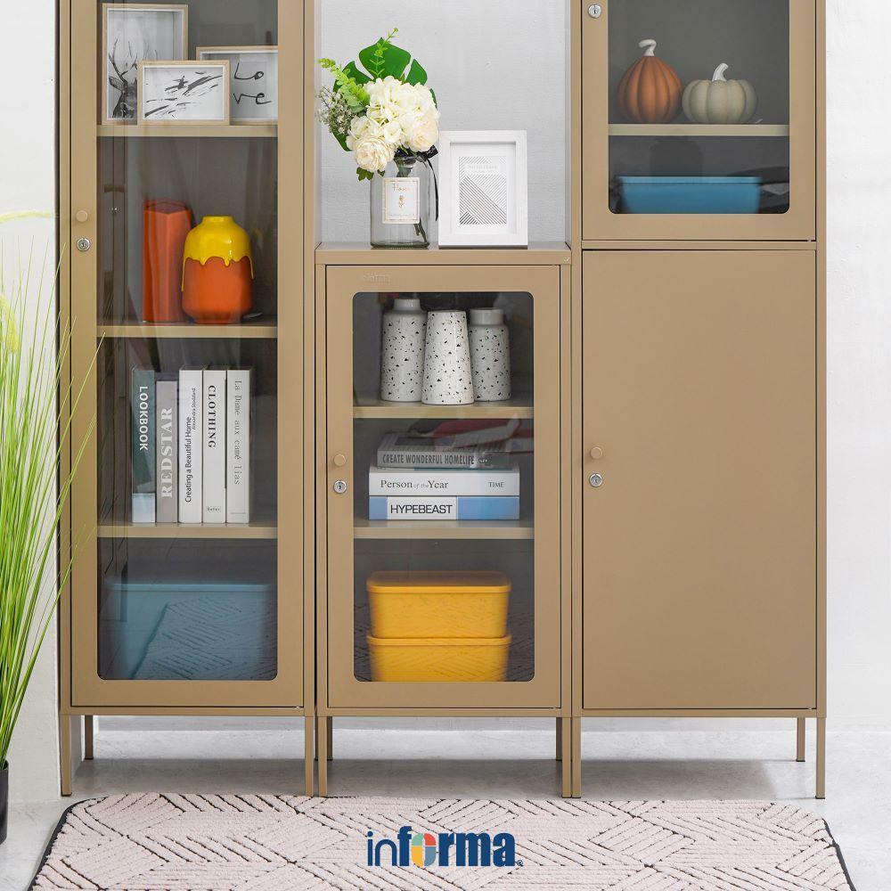 Informa Flins Lemari Arsip Metal Pintu Kaca - Rak Dokumen Kantor
