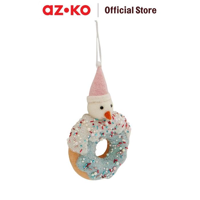 Jual AZKO Noelle Hiasan Gantung Natal Christmas Donut Snowman - Biru ...