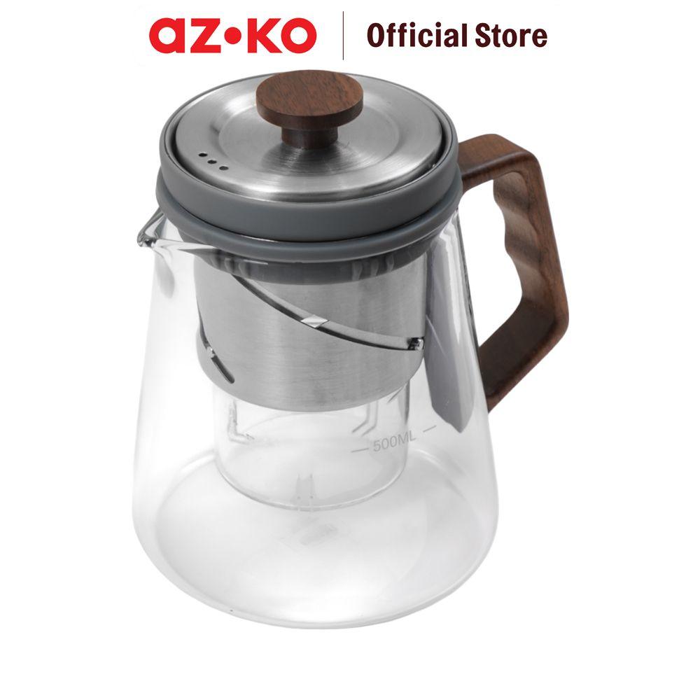 Jual AZKO Culinart 500 ml Blanco Teko Teh Borosilicate Transparan Teko ...