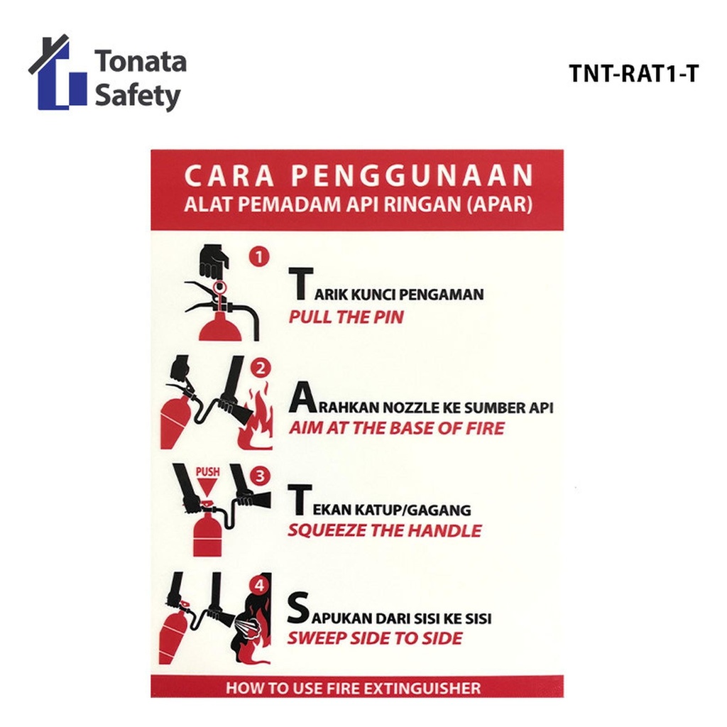 Jual Rambu Akrilik Cara Penggunaan APAR / Papan Petunjuk Alat Pemadam ...