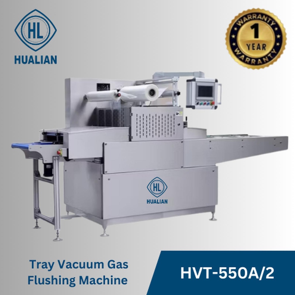 Automatic Tray Vacuum Gas Flushing HVT-550A/2 | Mesin Pengemas Makanan