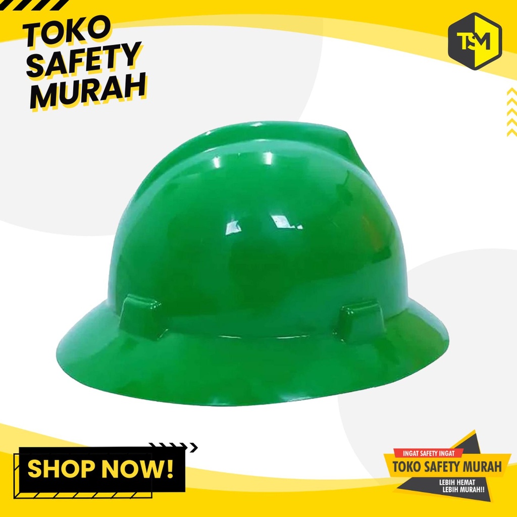 Helm Proyek Safety MSA Fullbrim VGard +Fastrack Putar Helem Kerja ...