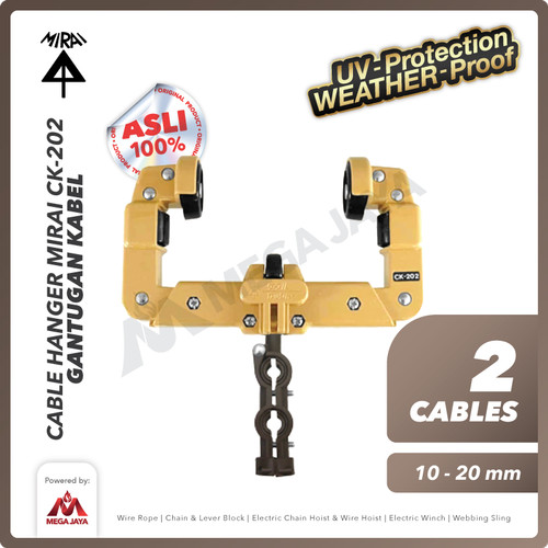 Cable Hanger MIRAI CK-202 10-20mm Gantungan Kabel Carrier Roller Sling ...