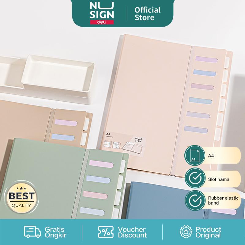 Jual Nusign File Holder Map Dokumen A4 Muat Banyak Warna Pastel NS516 ...