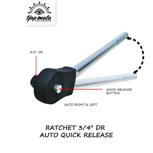 TJAP MATA / CAP MATA Gagang Kunci Sok Rachet / Ratchet 3/4" DR Auto QR ...