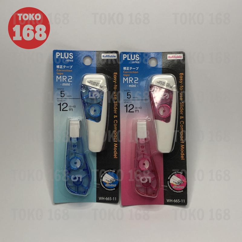 PLUS MR2 Mini Correction Tape Biru (SET) | Tipex Kertas