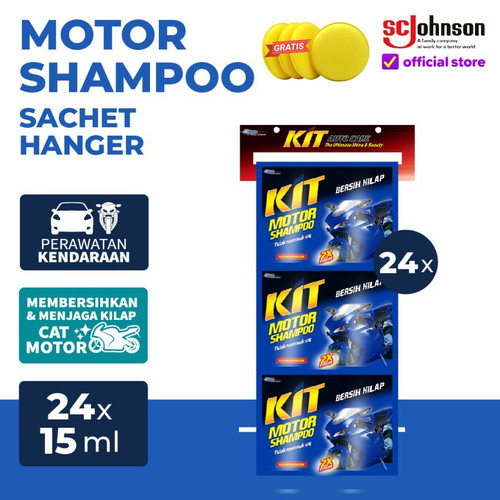 Kit Motor Shampoo Sachet 15ml x 24 Hanger Pack | EZMARO | EASY MRO