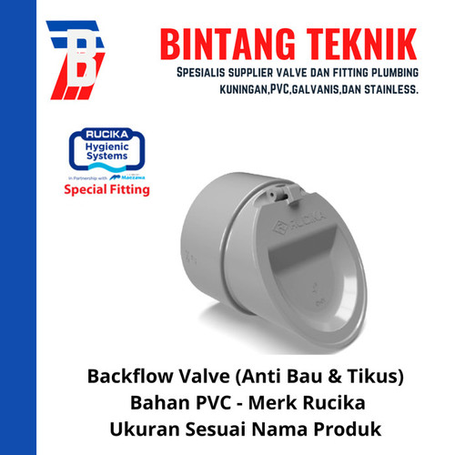 Backflow Valve 4" inch PVC Rucika Official Store Distributor Resmi