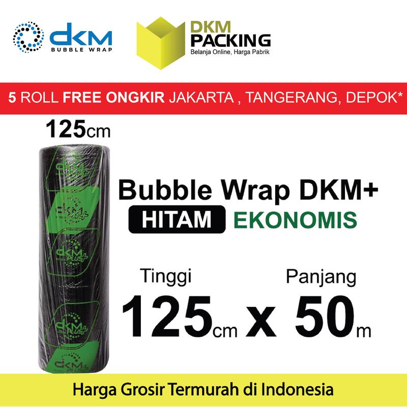 Bubblewrap Hitam 125cm x 50m | Buble Wrap Ekonomis /Roll