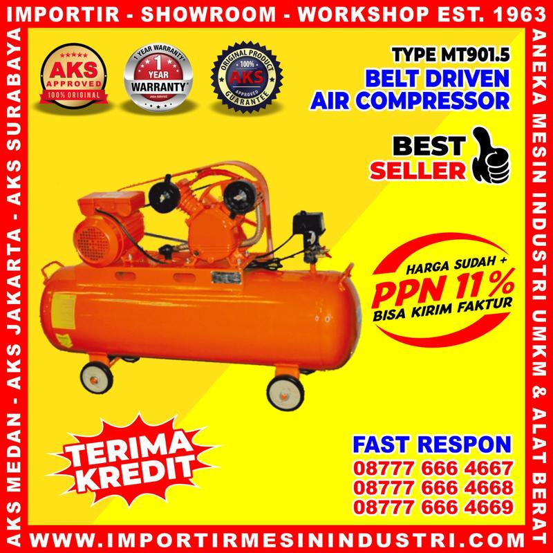 Jual Air Compressor Dinamo Kompresor Angin Udara 87 L 1.5 Hp - MT901.5 ...
