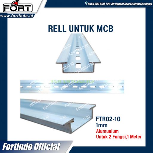 Jual Din Rail omega Rel Mcb 2 Fungsi Alumunium Rell FORT Official Resmi